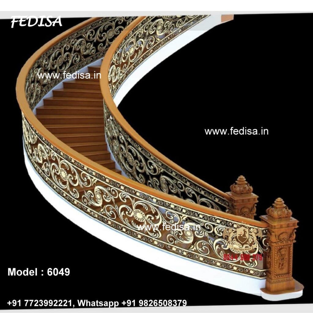 Brass Stair Railing Balcony Grill Design 2020 Latest Tafan Glass ...